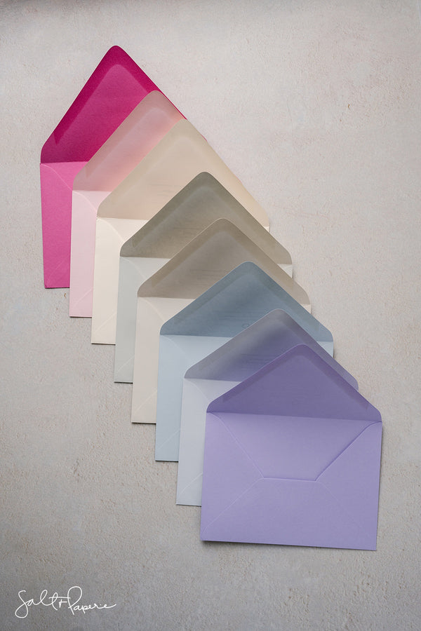 Colored A7 Envelopes - Salt + Paperie