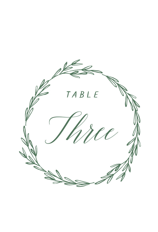 Eliza Table Numbers - Salt + Paperie